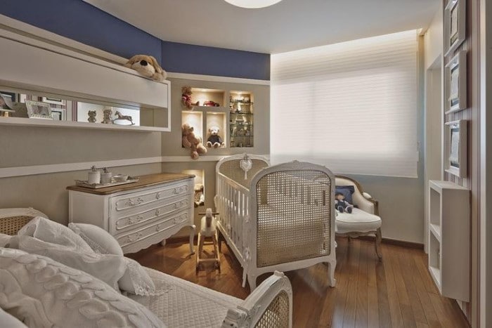 Decoração com nichos para quarto de bebê